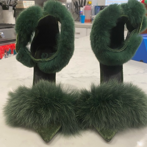 Shoes | Plush Green Apple Heels | Poshmark